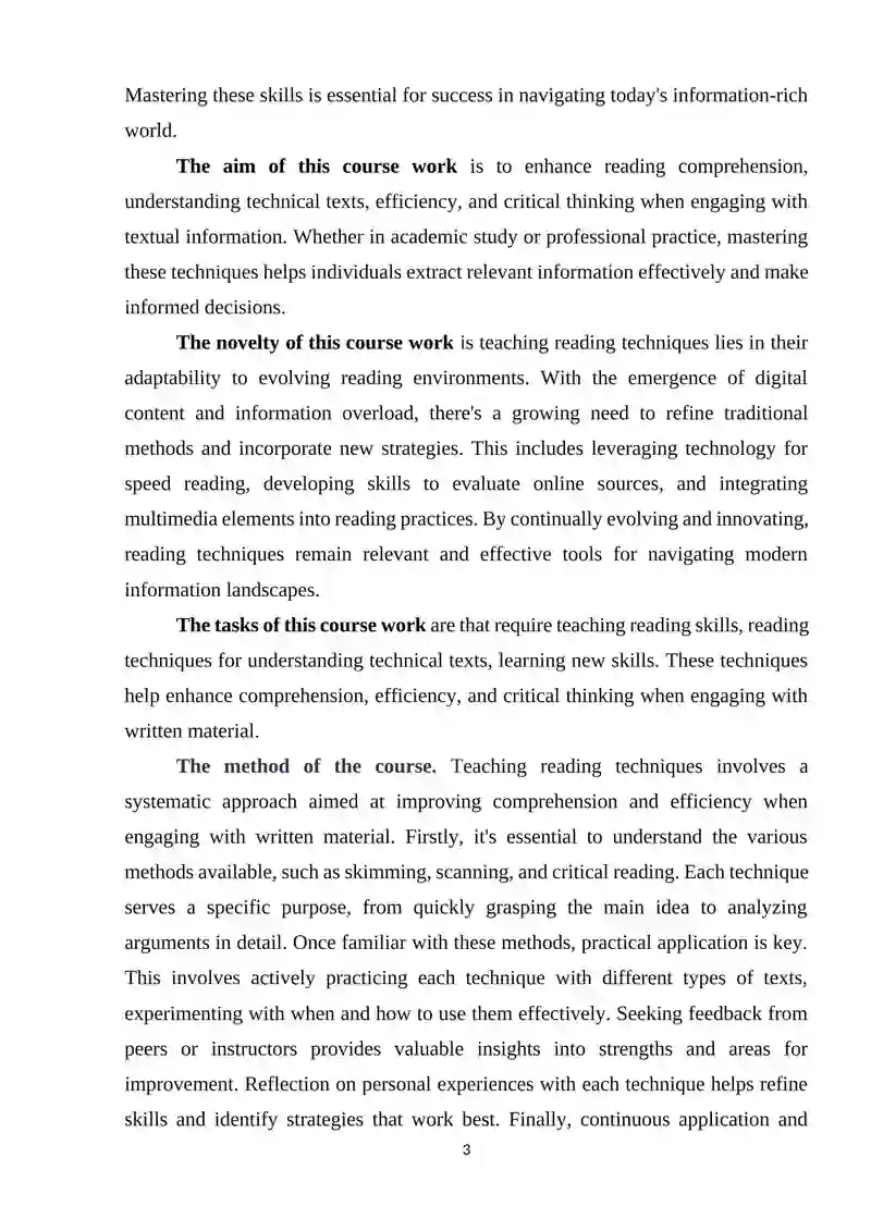 teaching reading and understanding technical texts