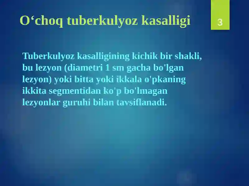 Tuberkulyoz Kasalligi