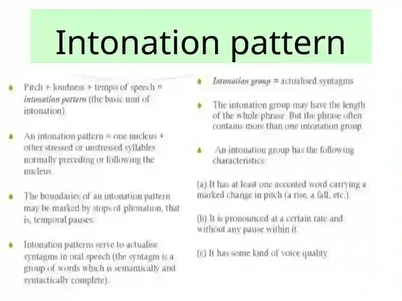 Elements of Intonation group