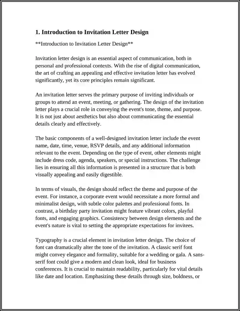 Introduction to Invitation Letter Design