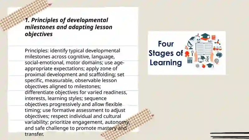 Workshop on Adapting Lessons for Different Developmental Stages and ...