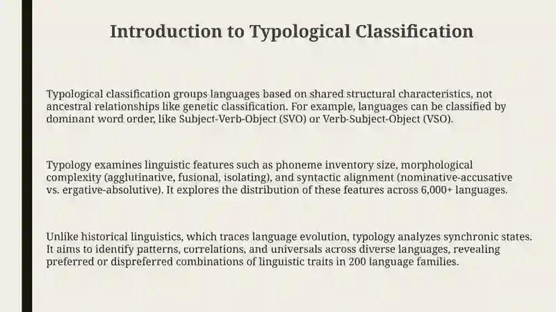 Typological classification of languages