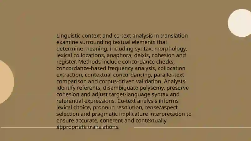 Contextual Meanings and Methods of Identifying Them in Translation