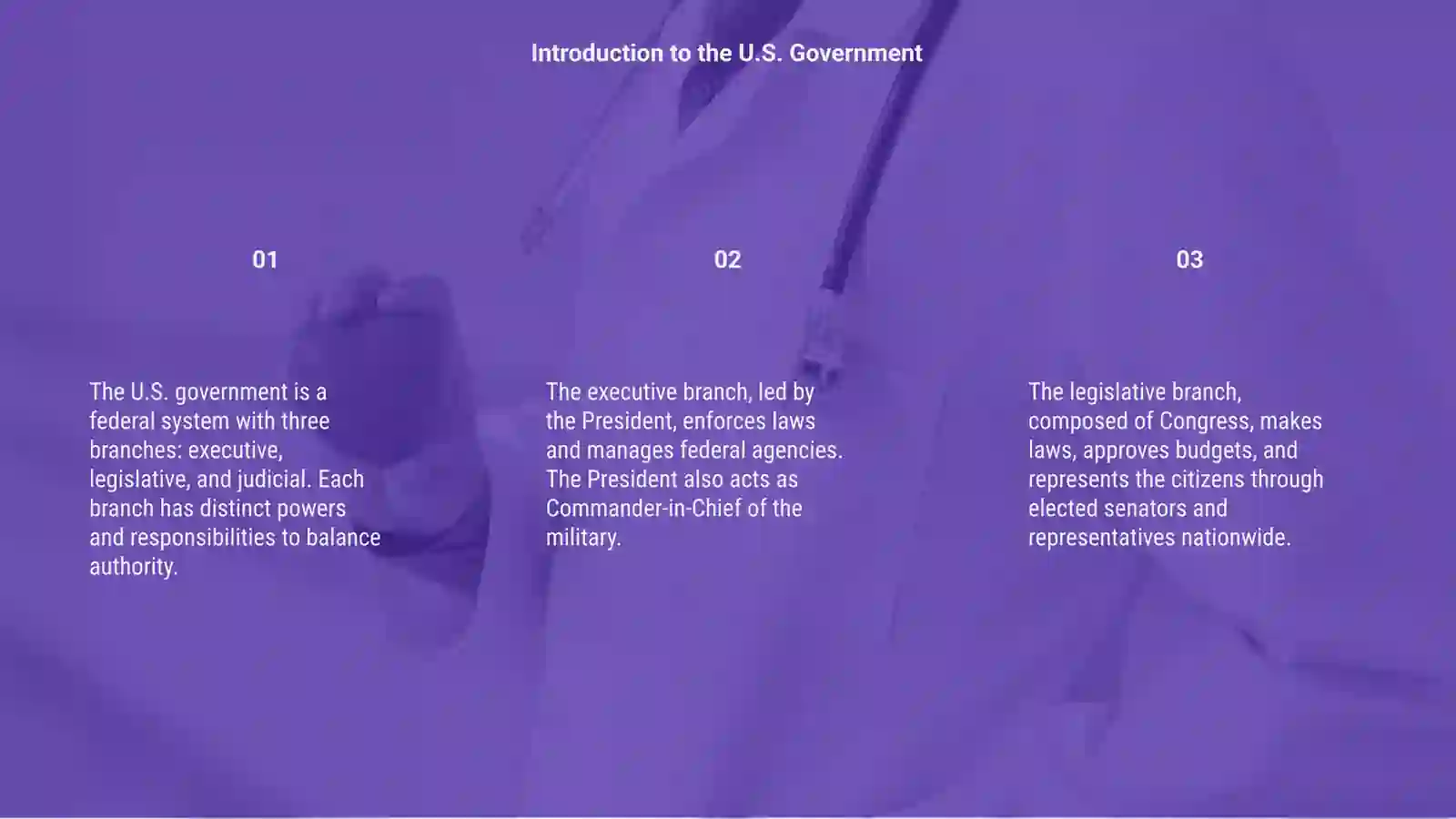 The Governmental Structure of the USA