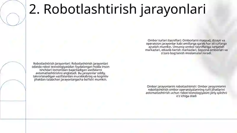 Omborlar Turlari (Klassifikatsiyalari) Va Ularni Robotlashtirish ...