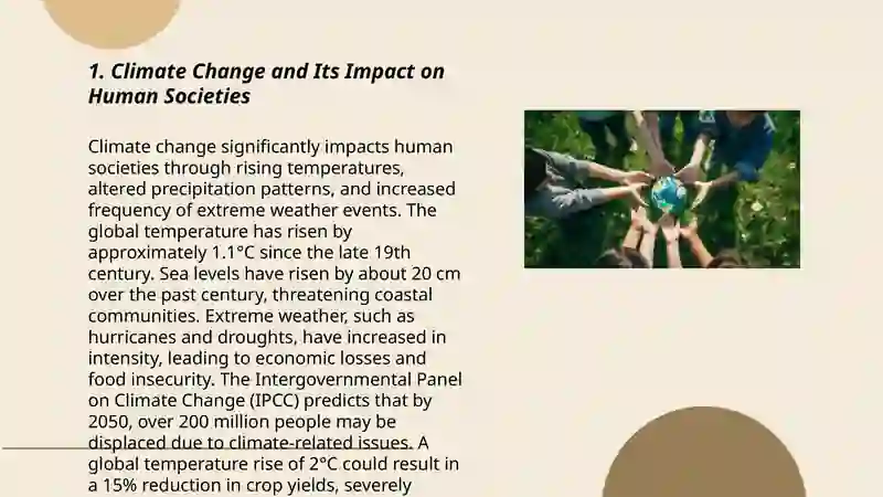 Climate Change and Its Impact on Human Societies