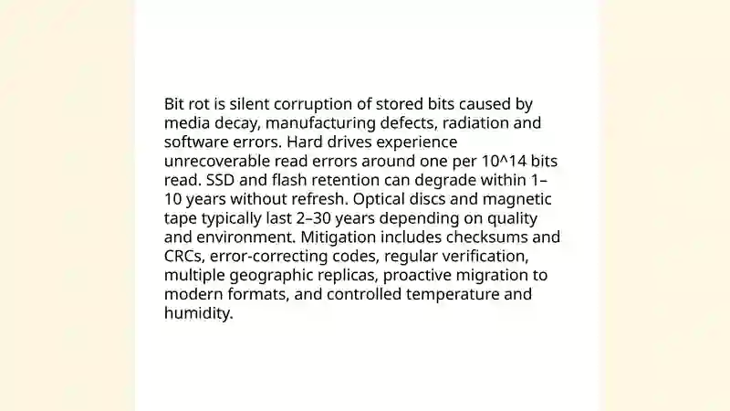 Bit Rot and Data Degradation