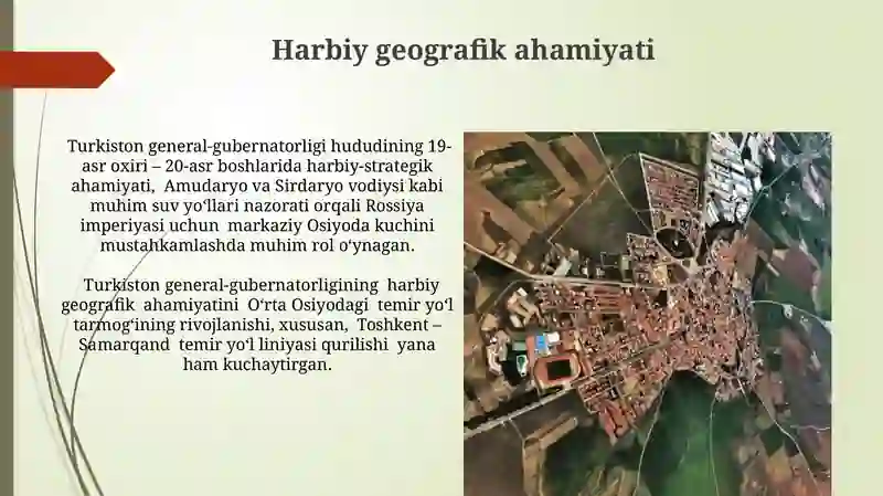 Turkiston general gubernatorligining tarixiy geografiyasi