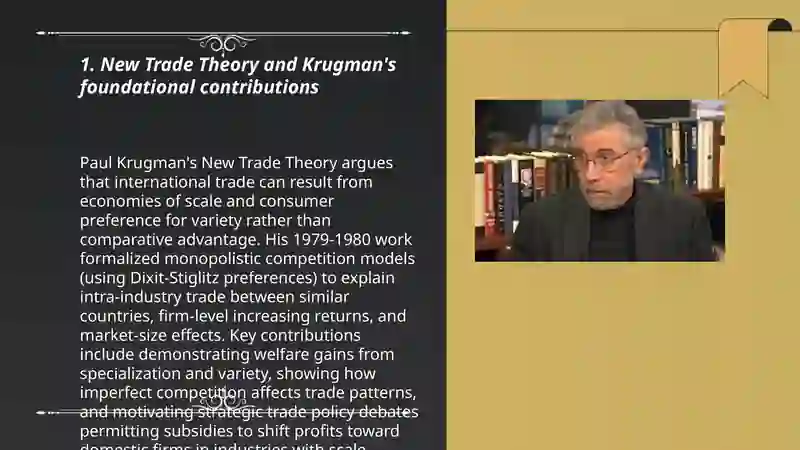 New Trade Theory and Krugman's Foundational Contributions