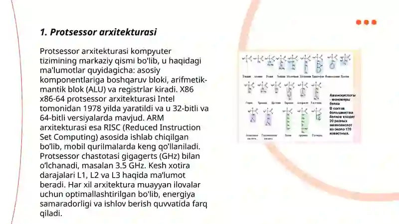 Protsessorlar turlari va tasniflari