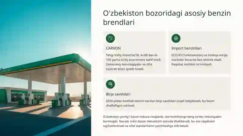 Benzin turlari va ularning asosiy farqlari