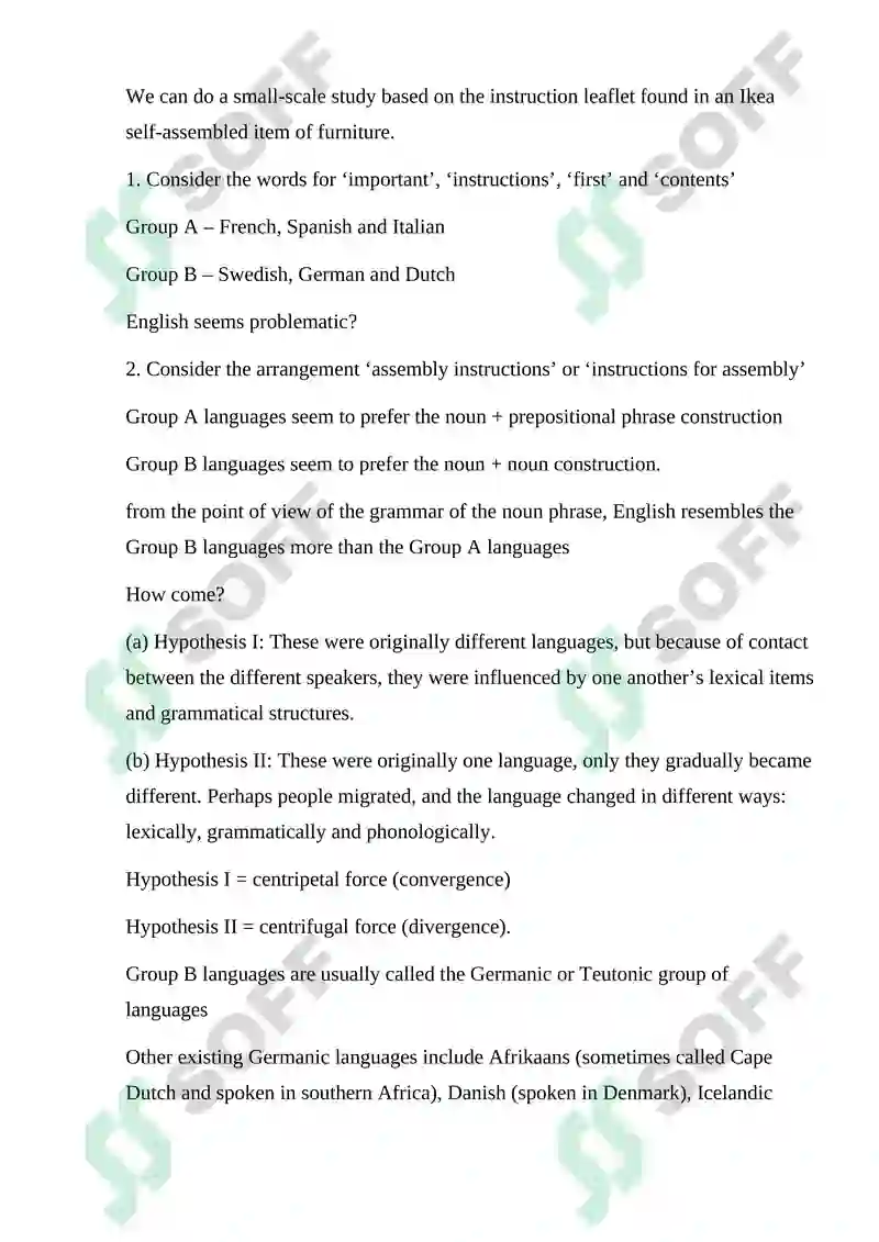 Genealogical classification of languages