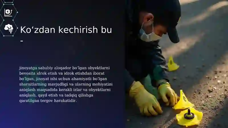 Hodisa joyini ko‘zdan kechirish taktikasi