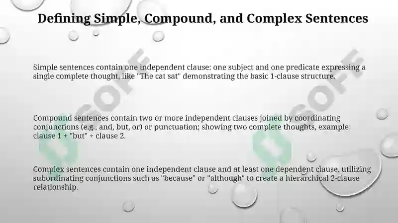 Simple, Compound and Complex Sentences Across Language