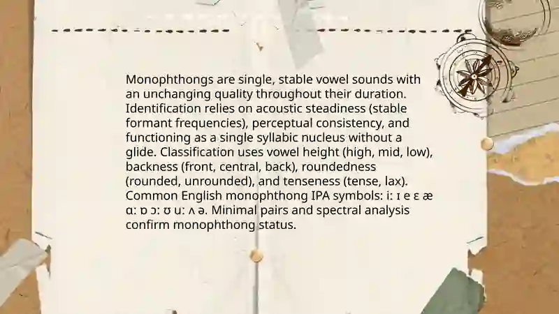 Vowel Practice. Monophtongs and Their Classification