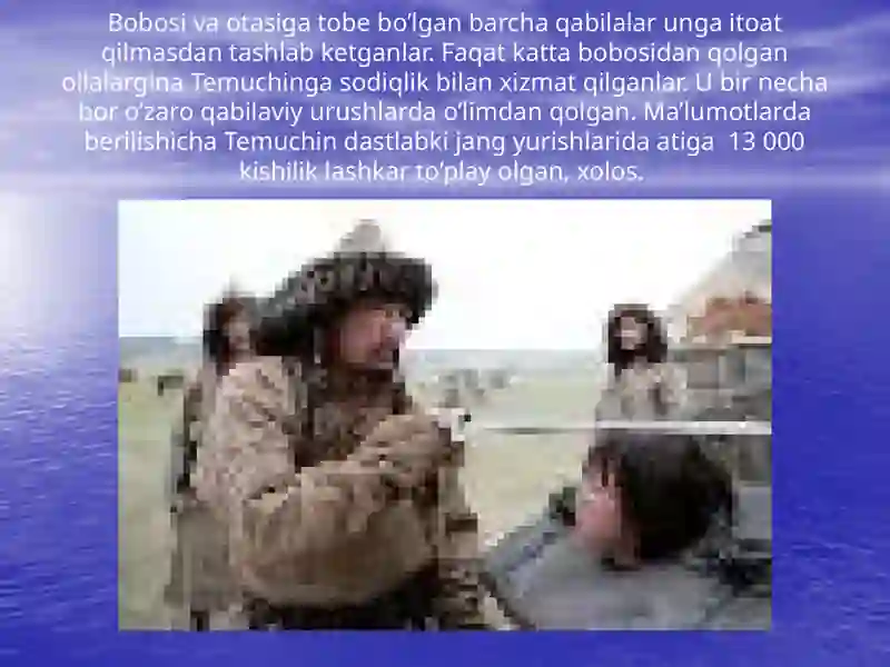 XIII – ASRNING BOSHI - XIV ASRNING I – YARMI CHINGIZXON BOSHLIQ MO’GI’L ...