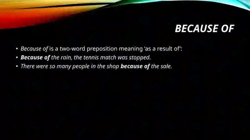 Because: meaning and use