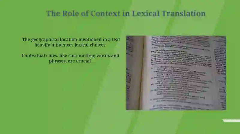 "Lexical problem of translation" PPT