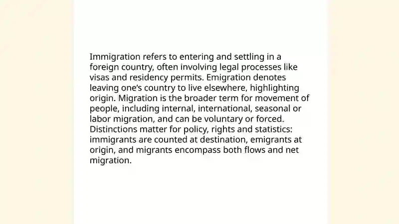 Introduction to immigration