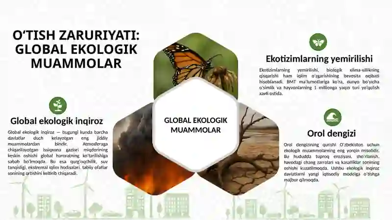 Yashil iqtisodiyotga o'tish zaruriyati, tamoyillari va dastaklari