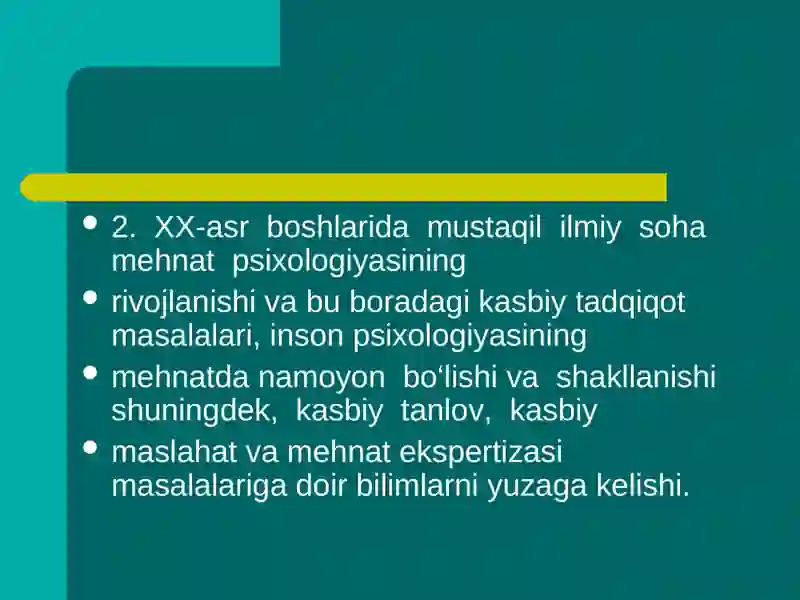 Kasblar psixologiyasi