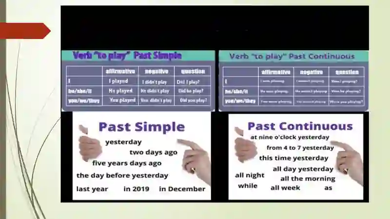 past simple and past continuous