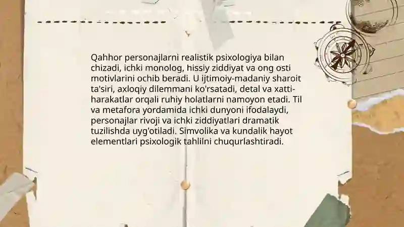 Abdulla Qahhor hikoyalar tahlili