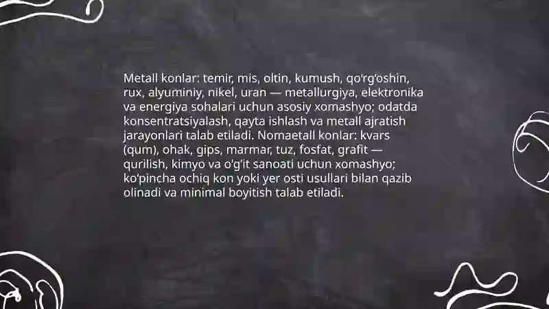 Konchilik ishi boyicha taqdimot