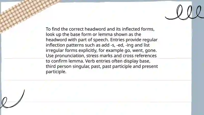 Understanding the structure of a dictionary entry