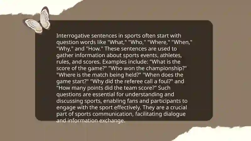 Types of Sports Sentences