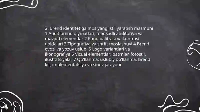 Yangi stil yaratish