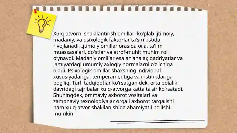 Shaxsiy Tarbiya