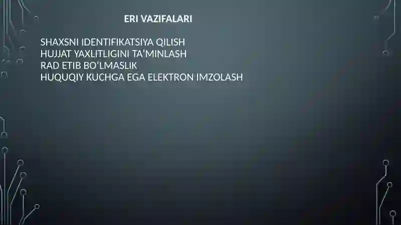 Elektronraqamliimzoningdasturiyta’minoti(ERI / EDS Software System)