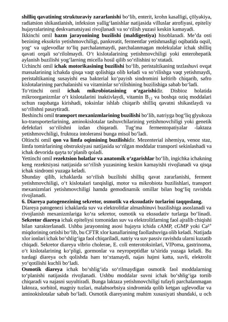 Patalogik Fiziologiya Fanidan 3-kurs V smestir oraliq nazorat ...