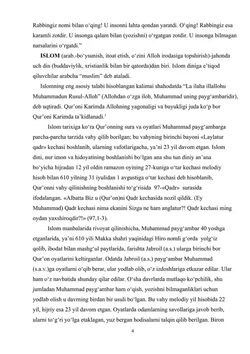 Islom tafakkuri va madaniyatining shakillaninsh bosqichlari