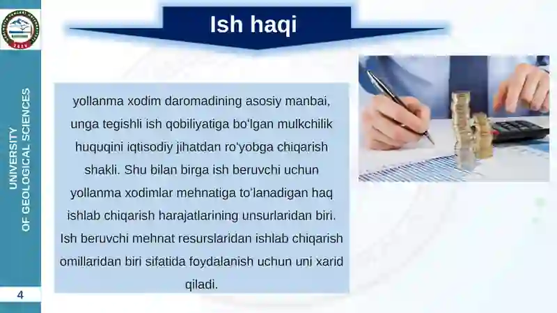 ISH HAQI VA MEHNAT MUNOSABATLARI