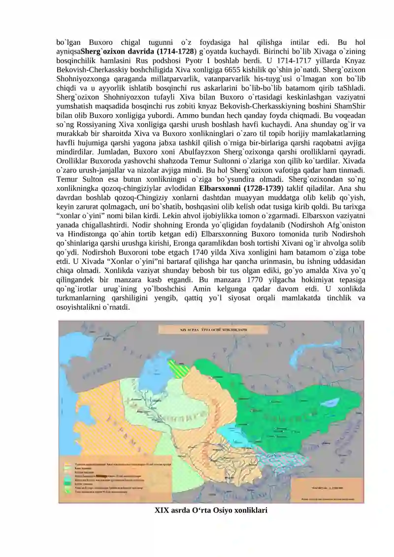 Xiva xonligi (XVI –XIX asrning birinchi yarmi)