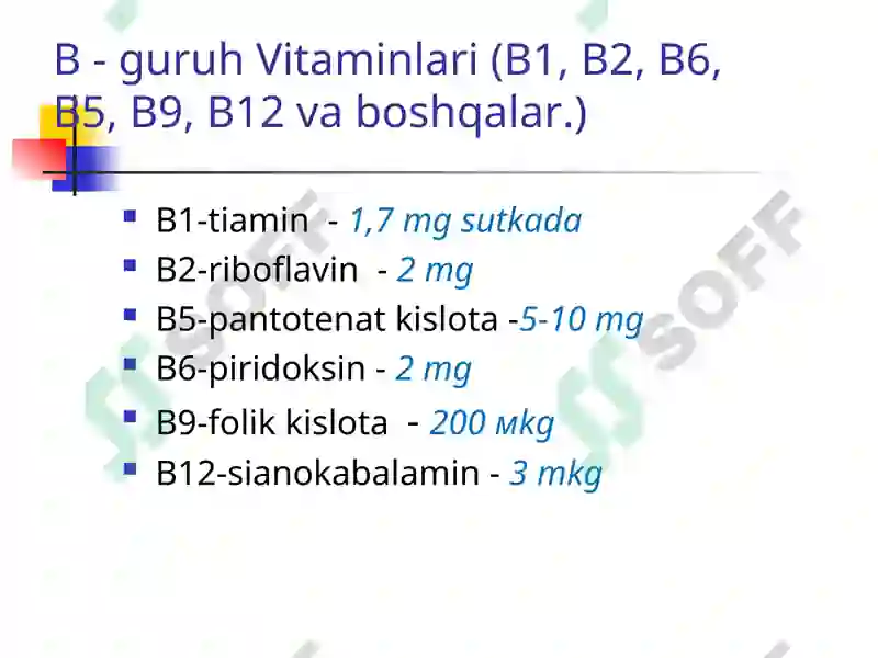 Suvda eruvchi vitaminlar